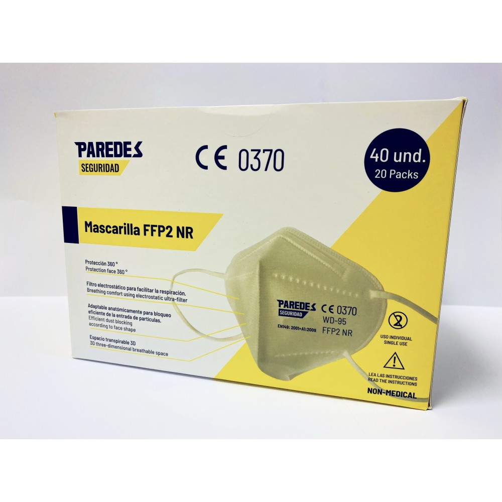 Boite de 40 masques 3D FFP2 NR Paredes
